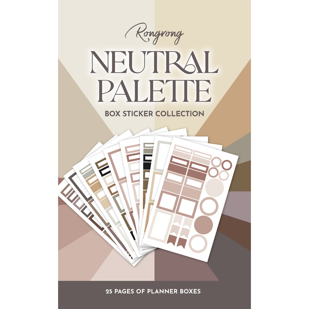 Neutral Palette Functional Box Sticker Book [EVERYDAY LINE] (Set of 6 ...